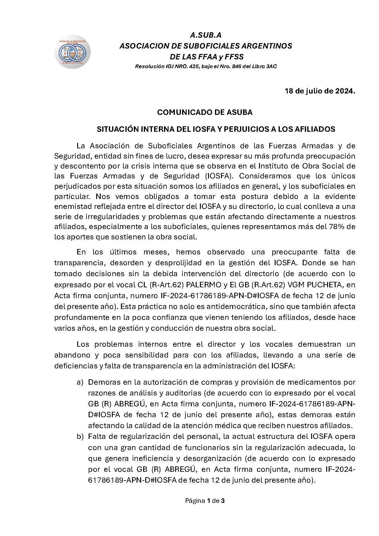 Asociación de suboficiales argentinos – Asociación dedicada a ...